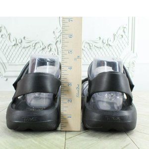 Teva | Shoes | Teva Unisex Black Rubber Slingback Hook Loop Strappy ...